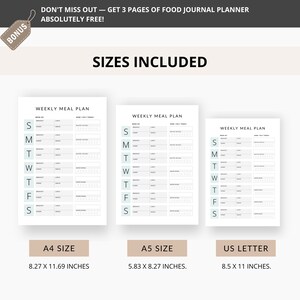 Digital Meal Plan Template for Healthy Eating, Printable Weekly Food ...