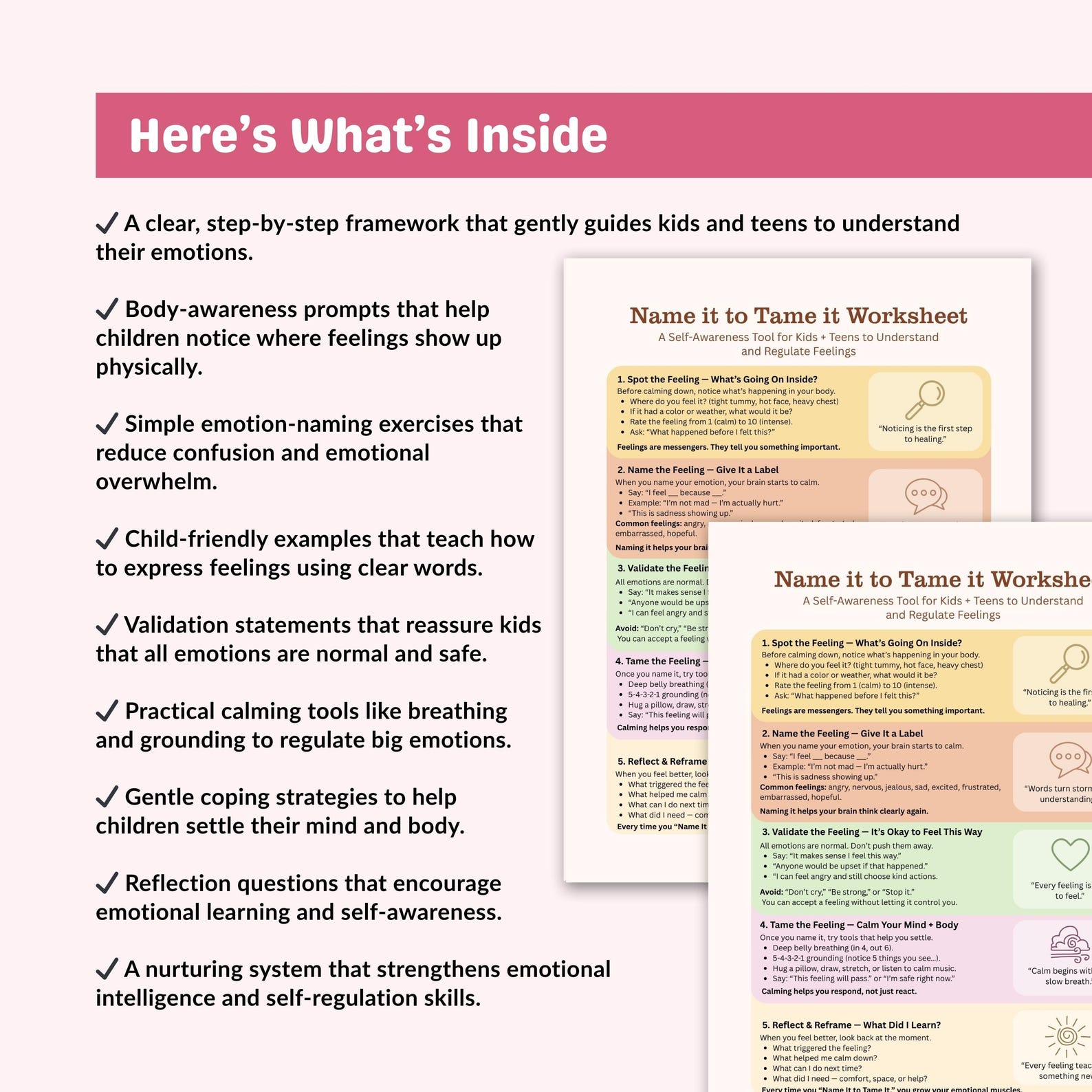 Emotions Poster for Kids & Teens: Emotional Regulation (digital PDF) - Etsy