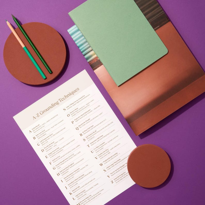 A–Z Grounding Techniques Printable, Anxiety Relief and Mindfulness ...