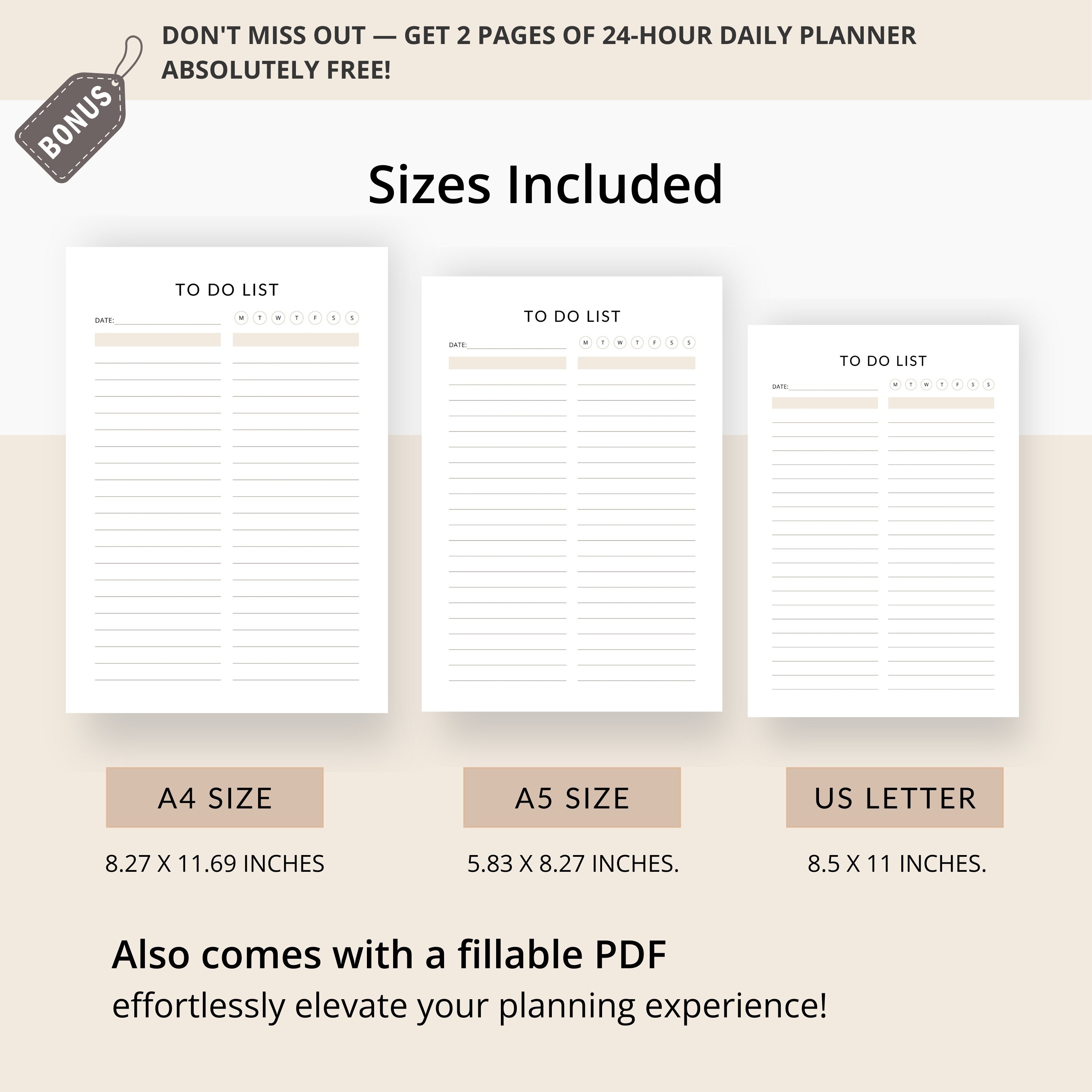 To Do List Printable Planner Priority Task List Template Checklist Tool ...