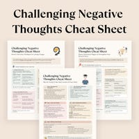 Printable CBT Thought Record, Cognitive Distortions PDF, Use in ...