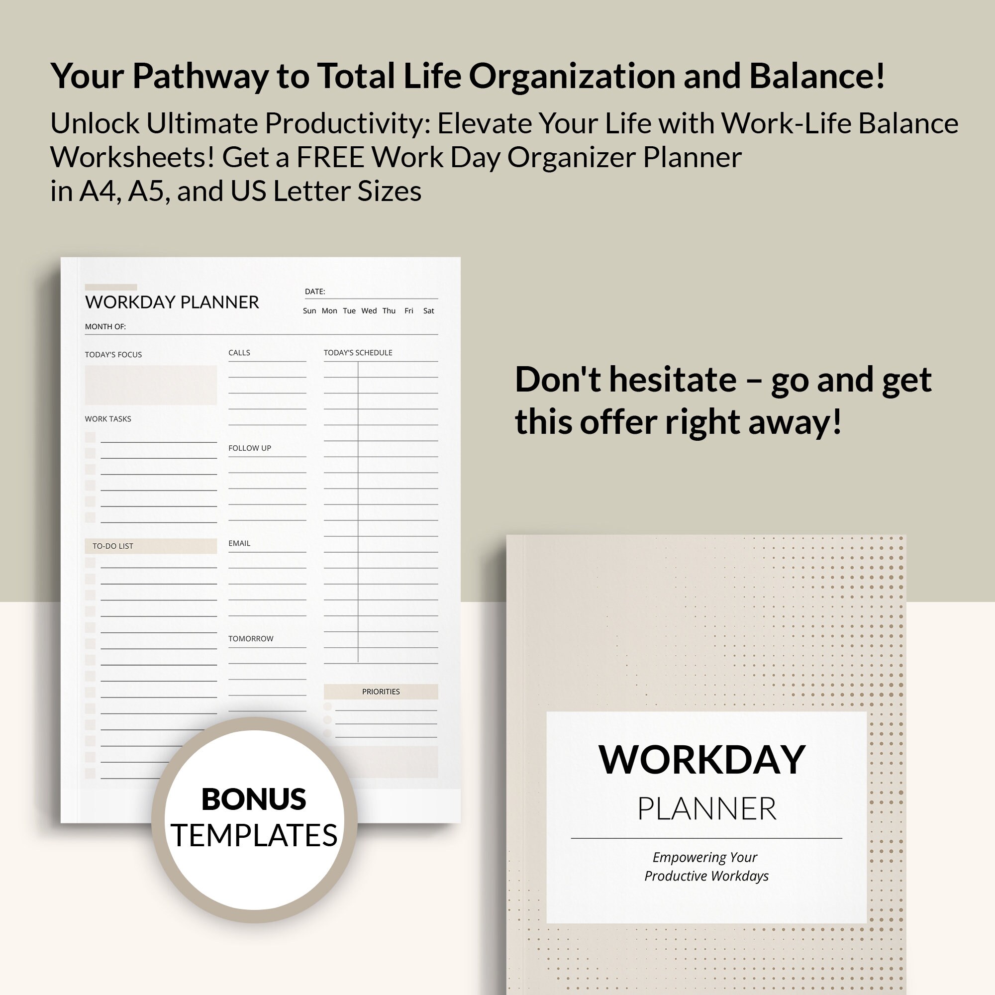 Your Comprehensive Work-life Balance Planning Sheets, A Guide to Self ...