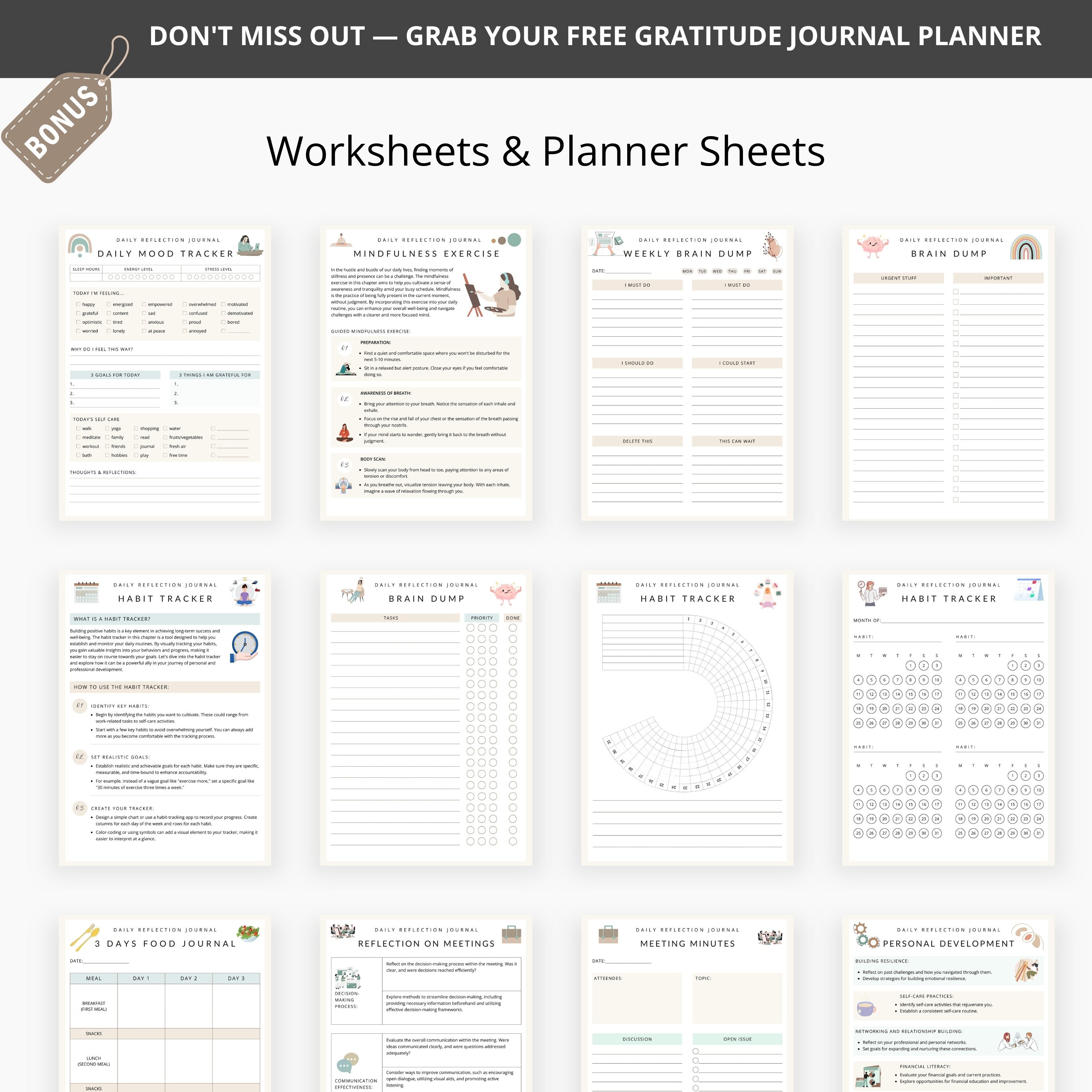 Daily Self Reflection Journal for Personal Growth, Journal of ...