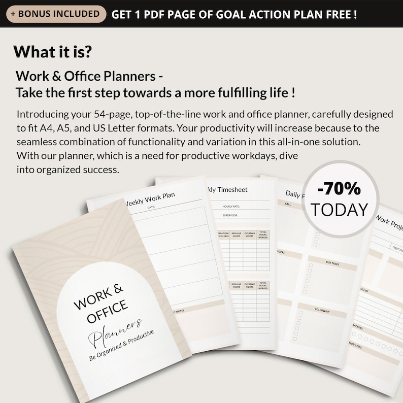 Efficient Work Office Planner for Enhanced Productivity, Stay Organized ...