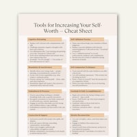 Self Worth Worksheet and Cards Bundle, Self Esteem, Confidence, Teen ...