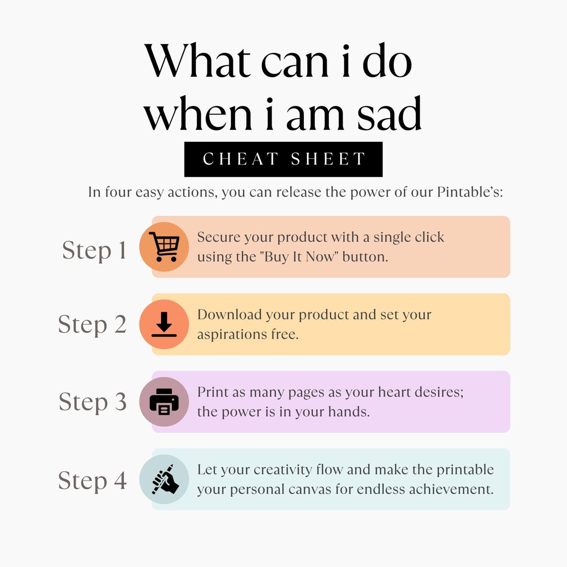 Kids Sadness Coping Skills Chart, Emotional Regulation (digital ...
