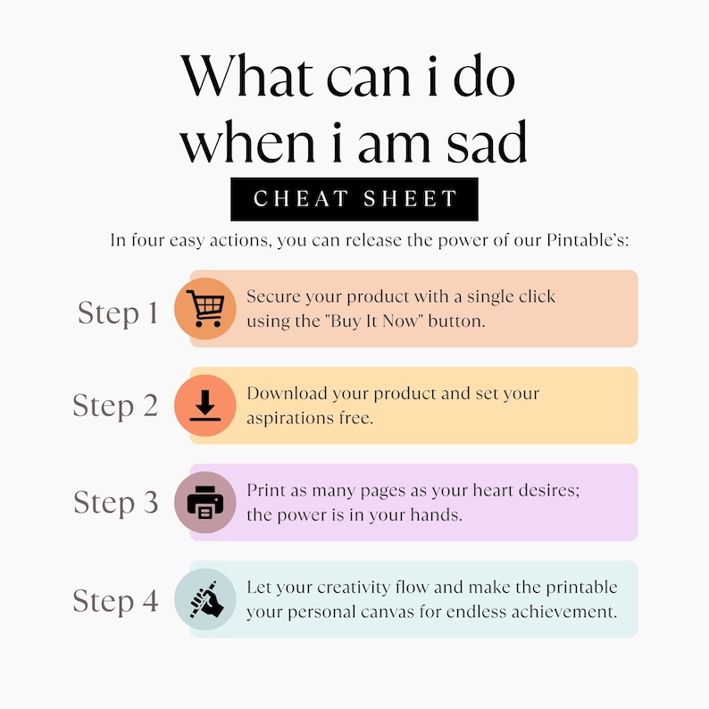 Kids Sadness Coping Skills Chart, Emotional Regulation (digital ...