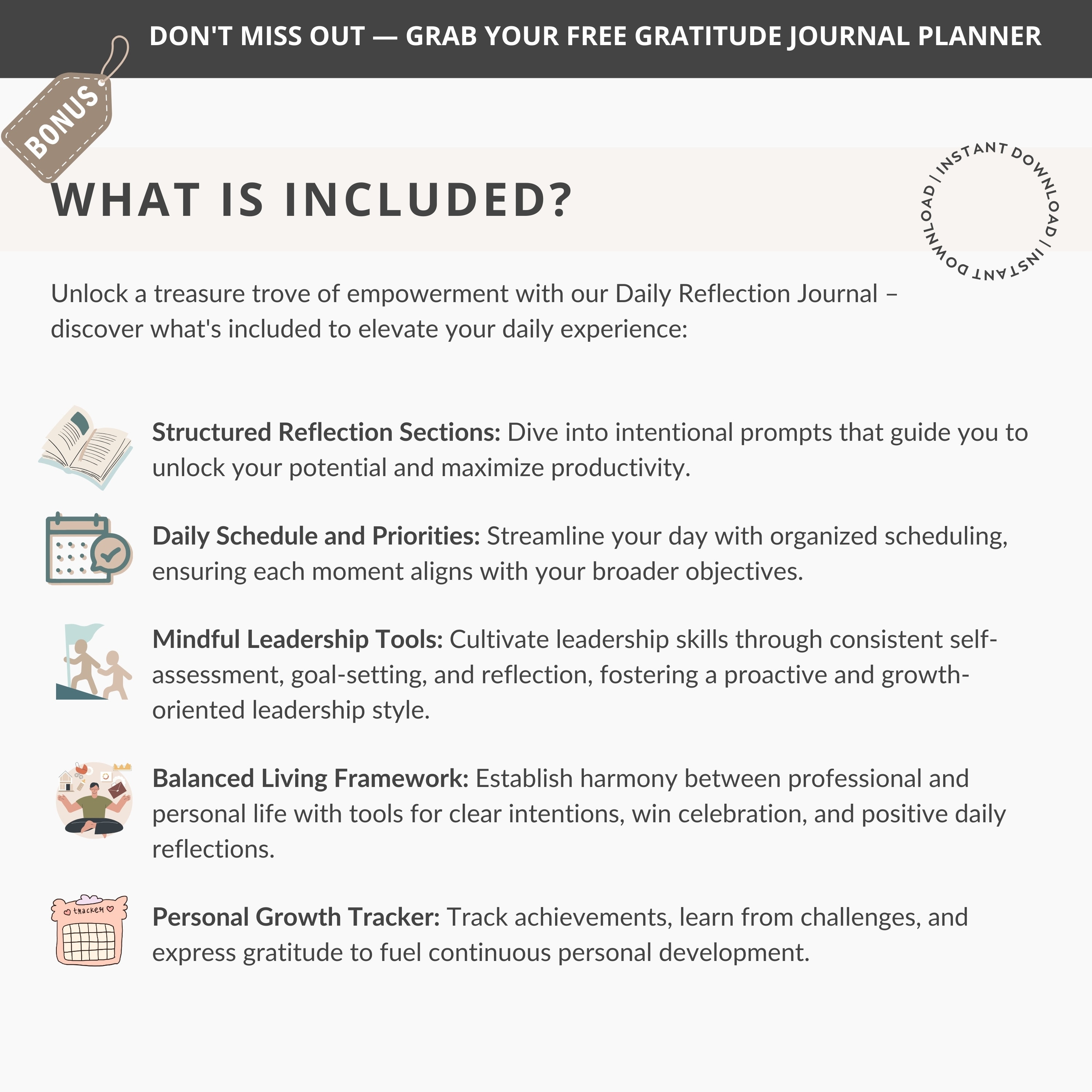 Daily Self Reflection Journal for Personal Growth, Journal of ...