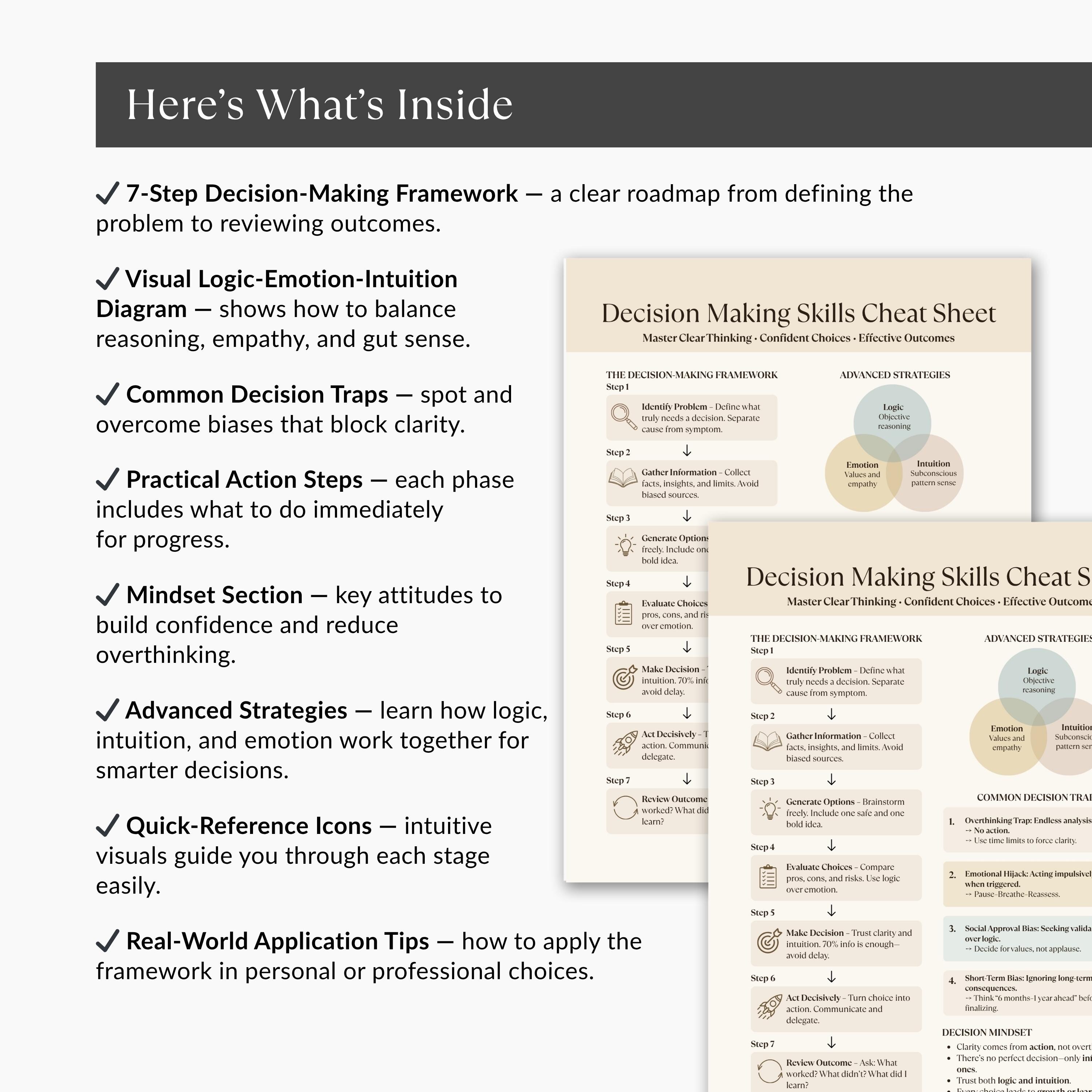 Decision Making Skills Cheat Sheet, Critical Thinking and Clarity ...