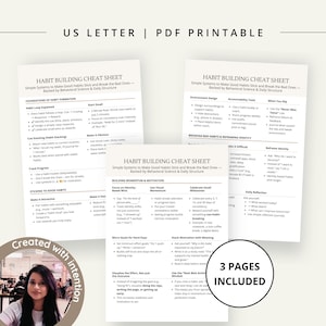 Habit Building Cheat Sheet, Atomic Habits Printable (PDF) - Etsy