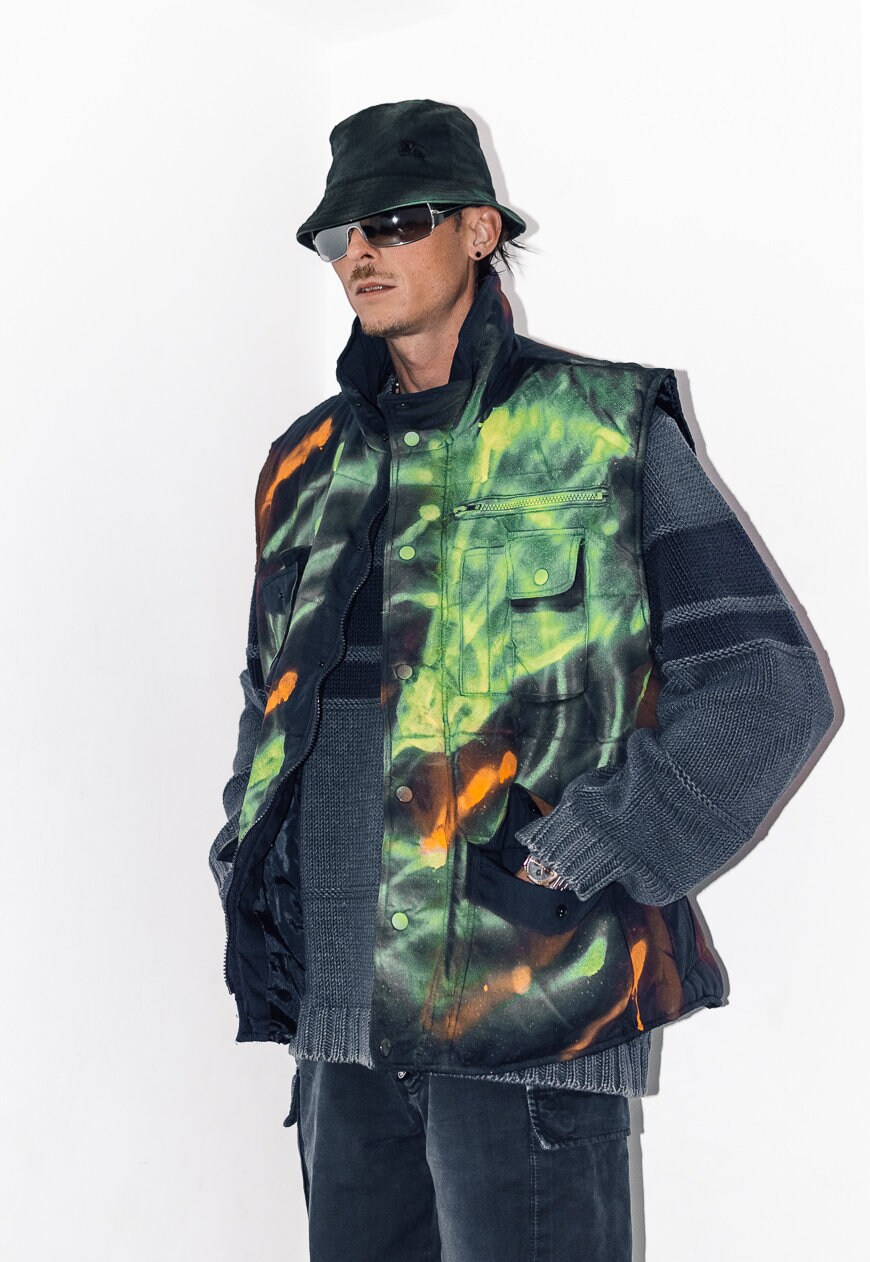 Y2K Vintage Graffiti Devil Graphic Navy Blue Multicolored - Etsy