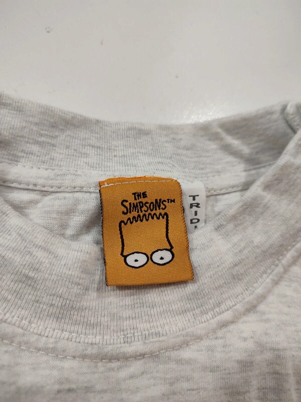 Vintage Y2K Grey Faded Homer Simpson Sunday Routine Cartoon Graphic ...