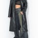 Vintage 90s Matrix Long Real Leather Trench Coat Grungy Genuine Leather ...