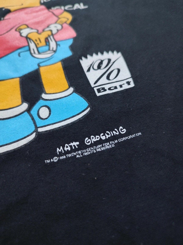 90s Rare Bart Simpson Classic Sceen Movie Series Graphic Cartoon T ...
