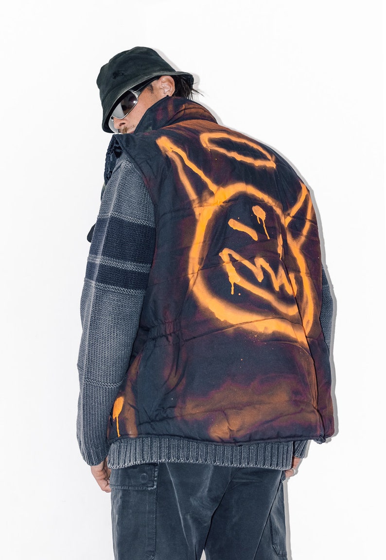 Y2K Vintage Graffiti Devil Graphic Navy Blue Multicolored - Etsy