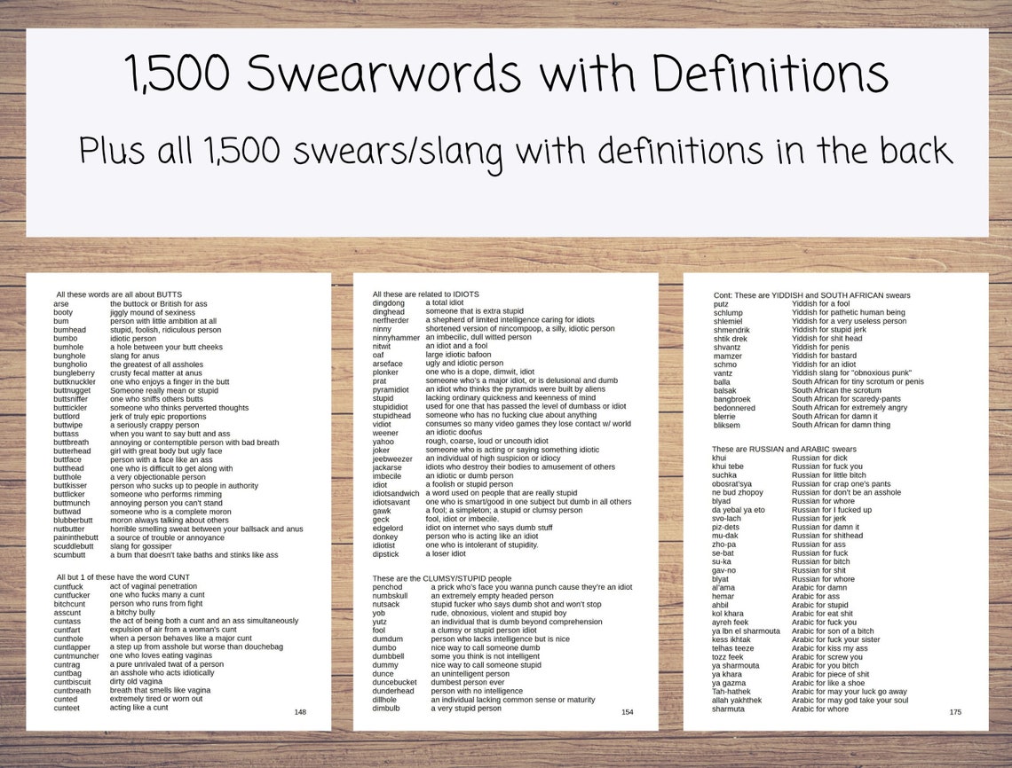Printable PDF of Swearword Word Search Puzzles With 1500 Unique Swears ...