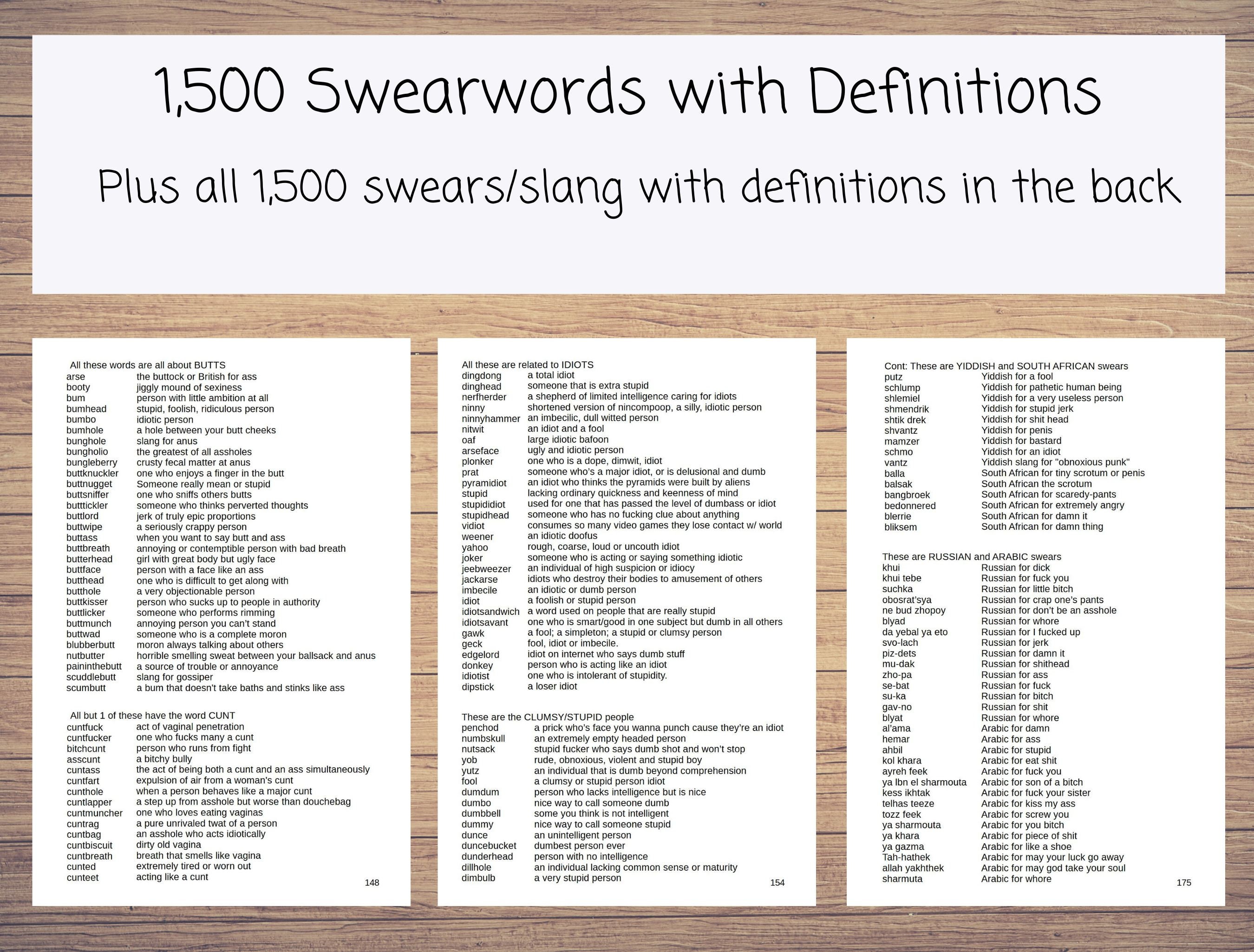 Printable PDF of Swearword Word Search Puzzles With 1500 Unique Swears ...
