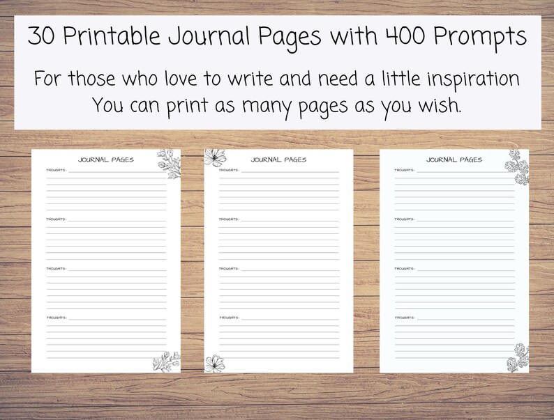 Instant Download of 30 Printable Journal Pages and Over 400 Journal ...