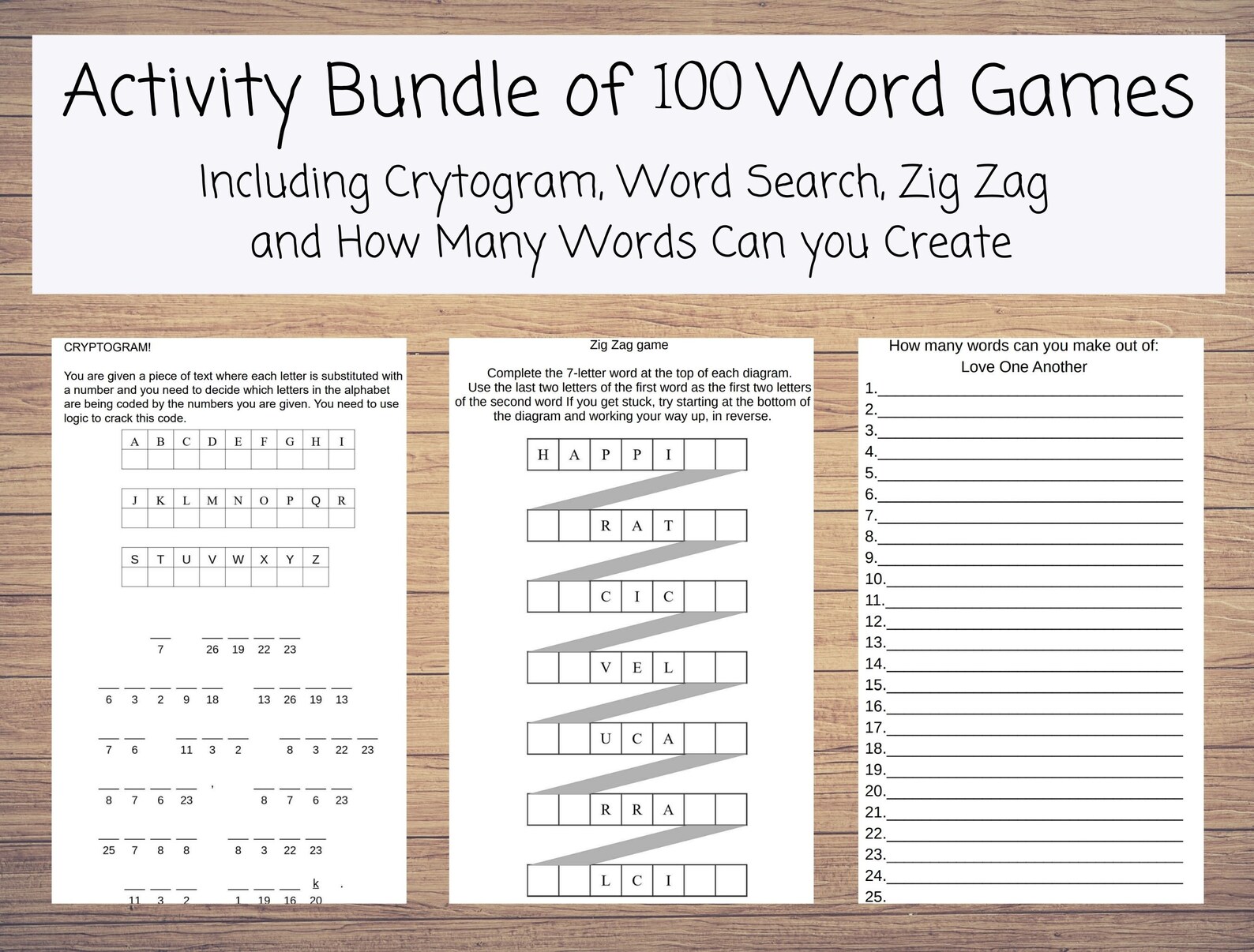 Word Activity Book for Adults With 100 Word Games, Word Search, Fallen ...