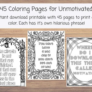 Printable Adult Coloring Bundle for the Unmotivated: With ...