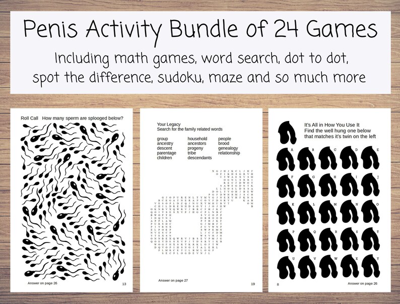Printable Vasectomy Games Book, Penis Gag Gift, Vasectomy Activities ...