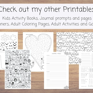 100 Activities in a PDF Printable for Kids Age 8-10: Coloring, Hidden ...