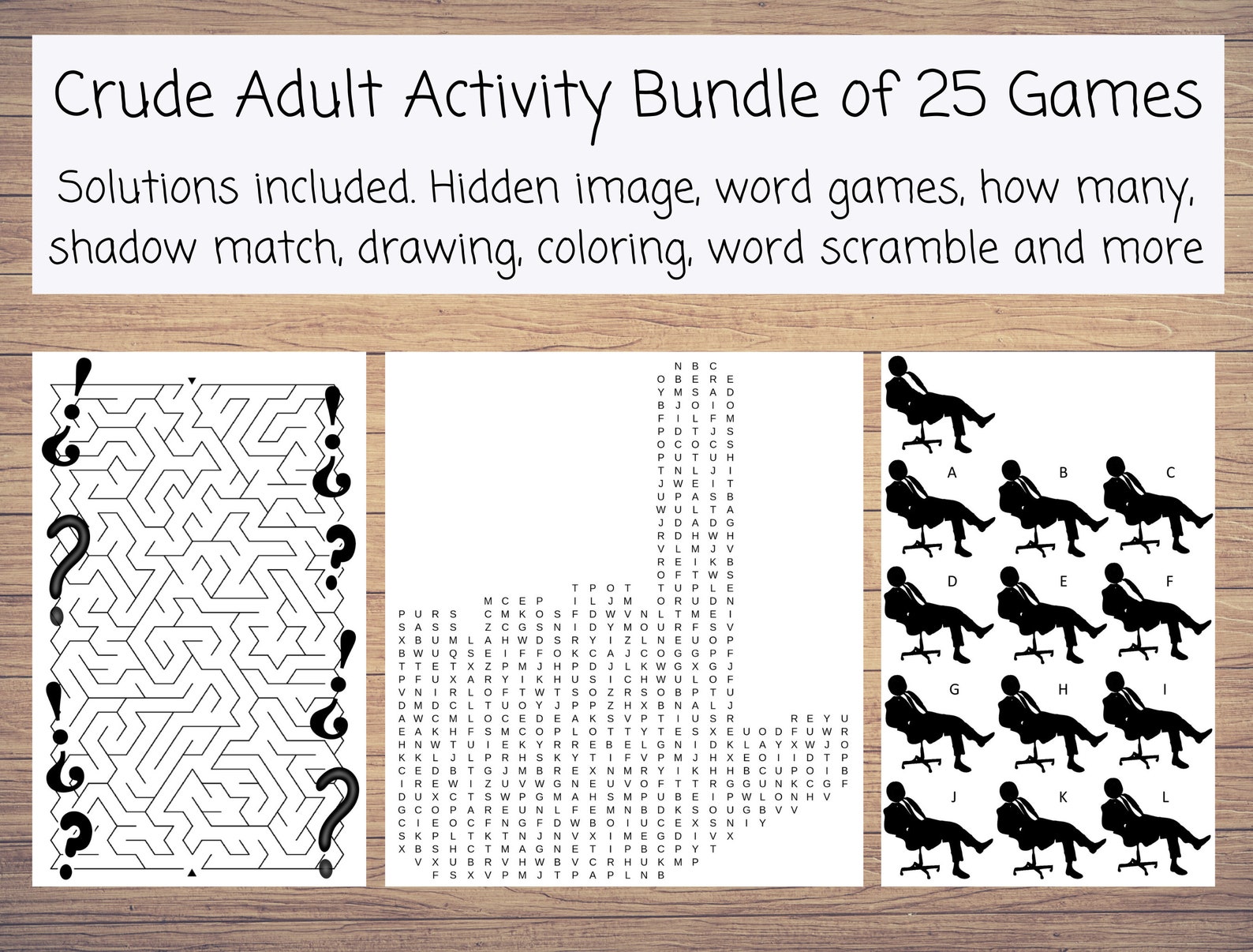 25 Crude Swear Word Adult Activities Adult Games Coloring, Hidden Image ...