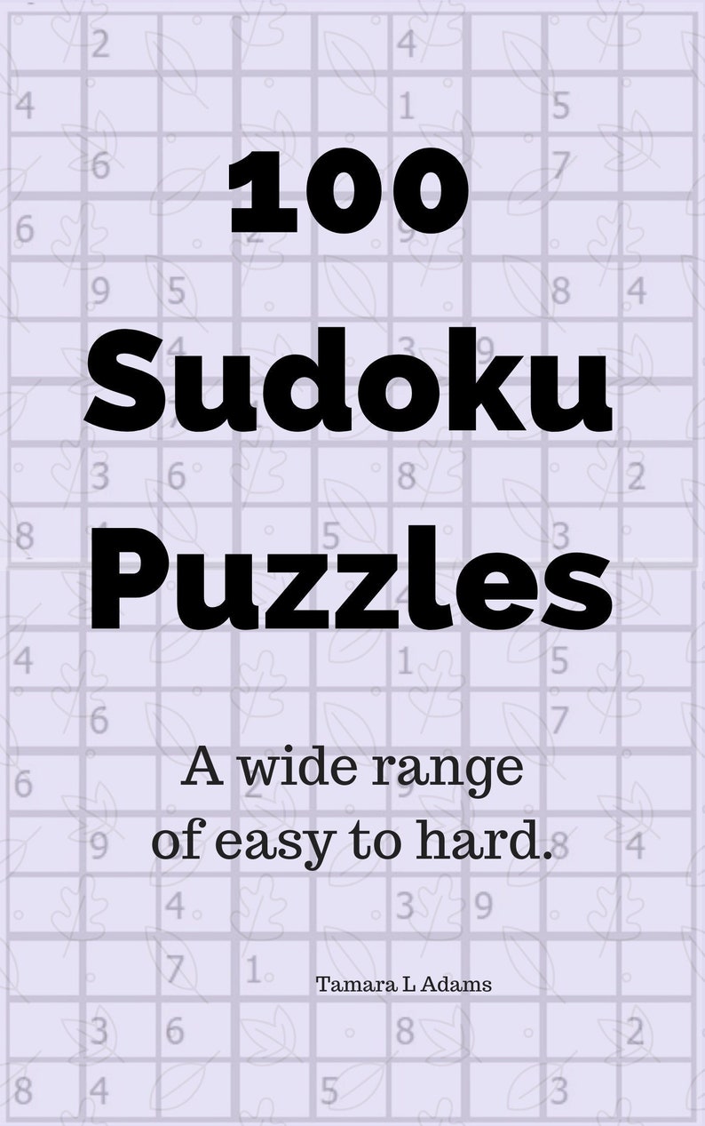 100 Printable Sudoku Puzzles From Easy to Hard With Answer | Etsy