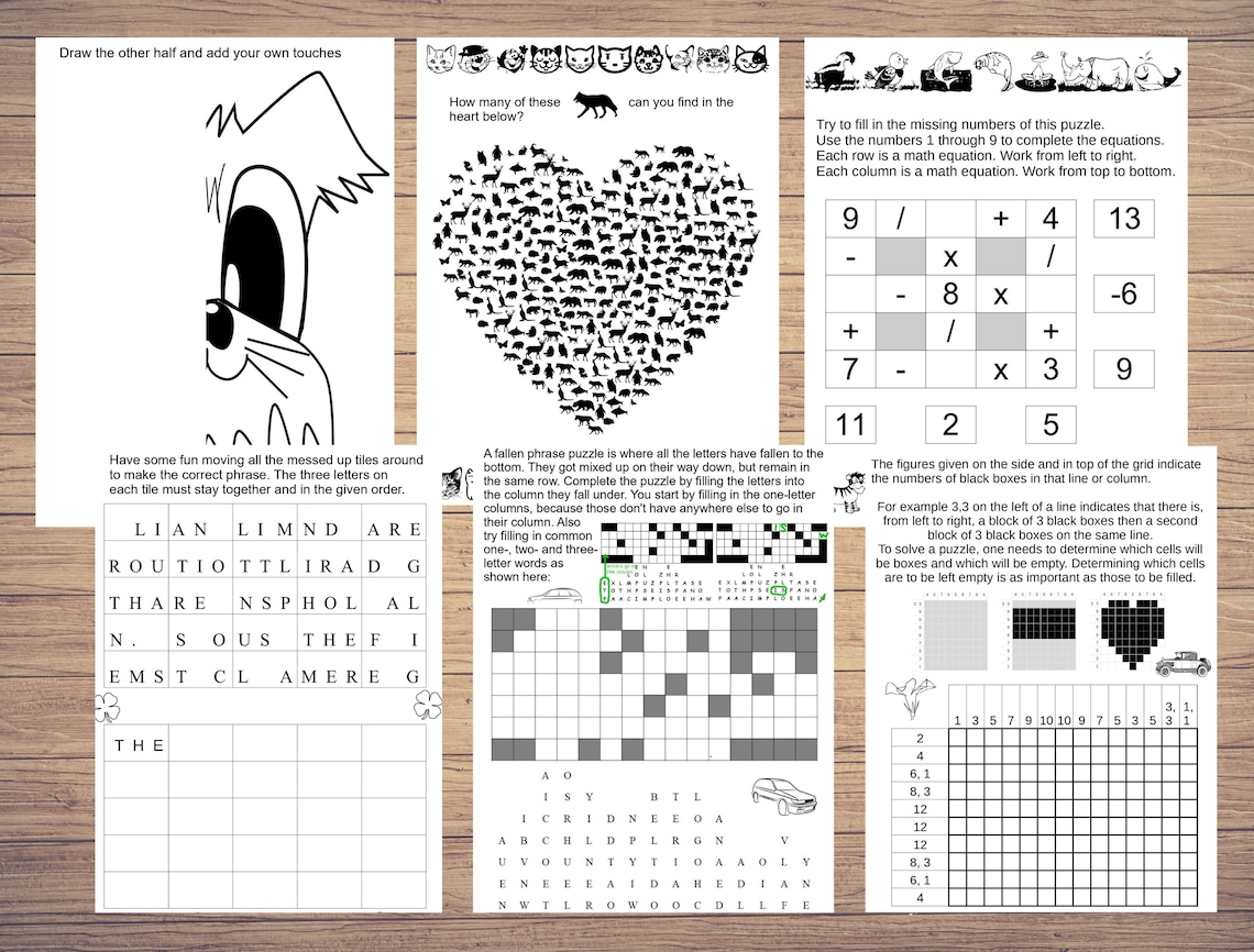 25 Printable Adult Activities Adult Games Coloring - Etsy