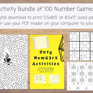 Only Numbers Activities: Activity Book for Adults With 100 Number/math ...