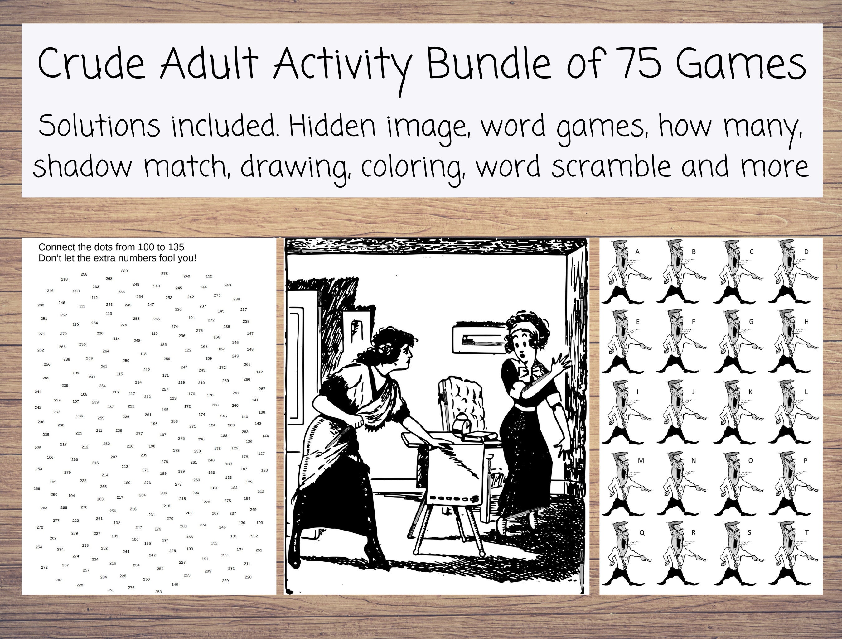 Printable 75 Vulgar Swear Word Adult Activities Adult Games Coloring ...