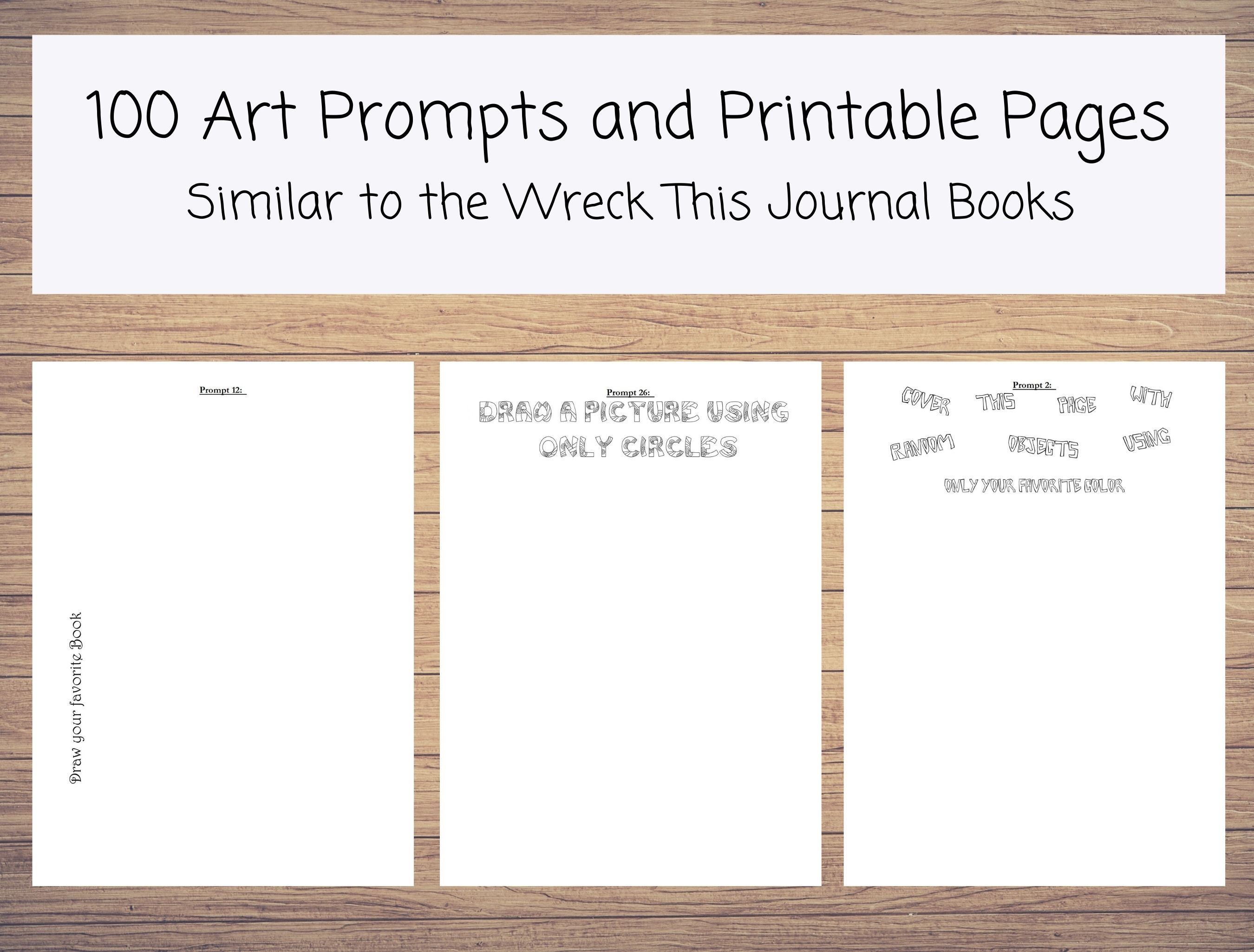 100 Art Prompts and Instant Printable Art Pages for Those Who Love to ...