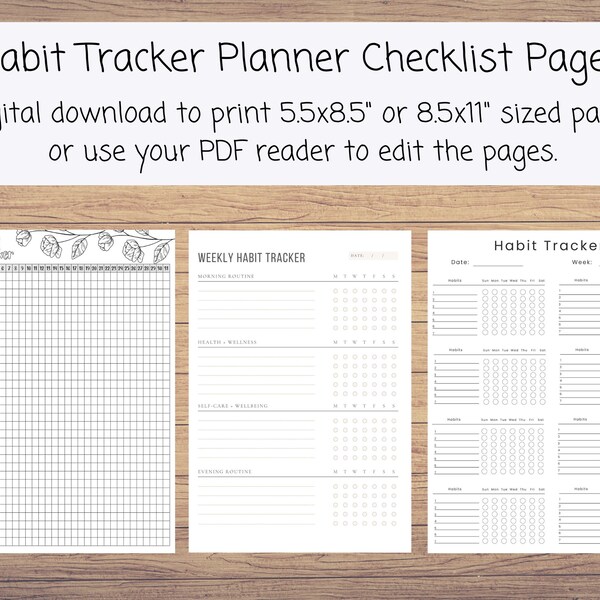 Habit Checklist - Etsy