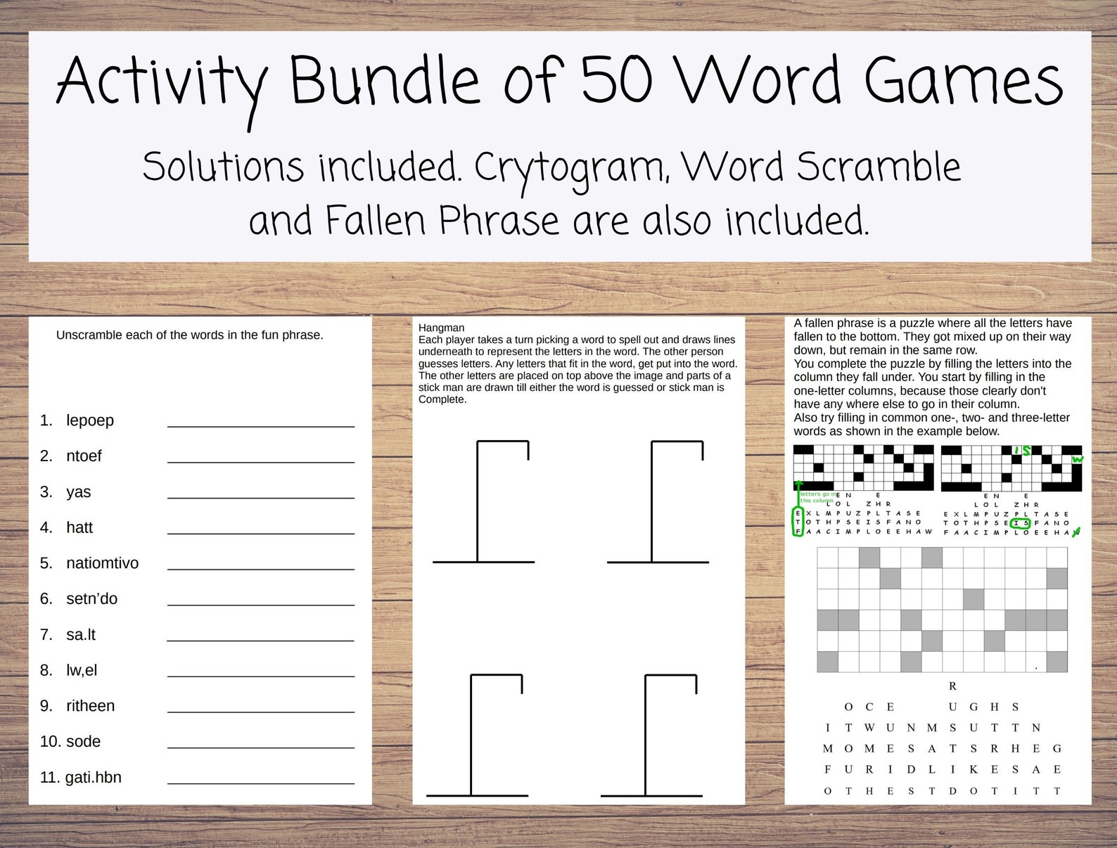 Word Activity Book for Adults With 100 Word Games Word - Etsy