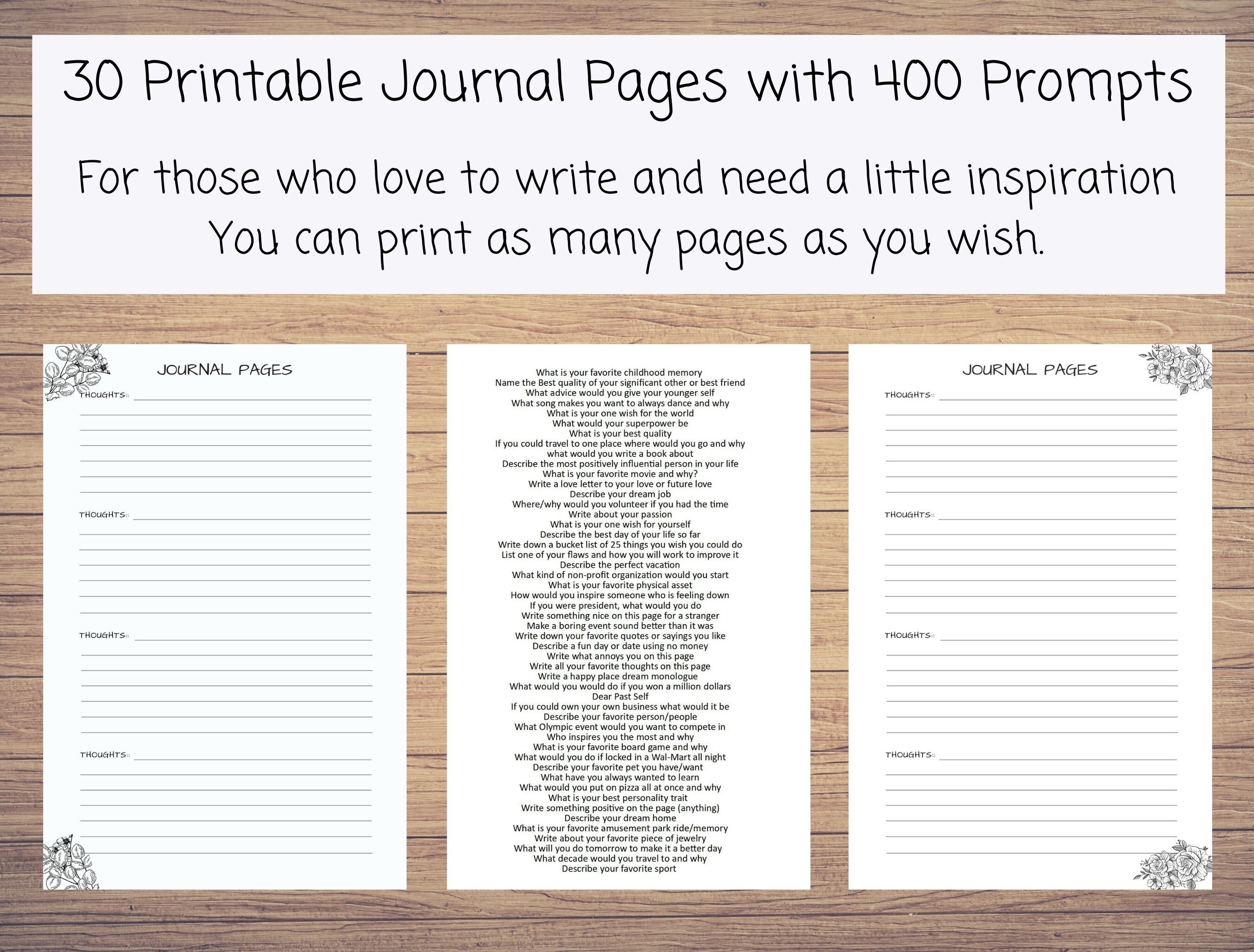 Instant Download of 30 Printable Journal Pages and Over 400 Journal ...