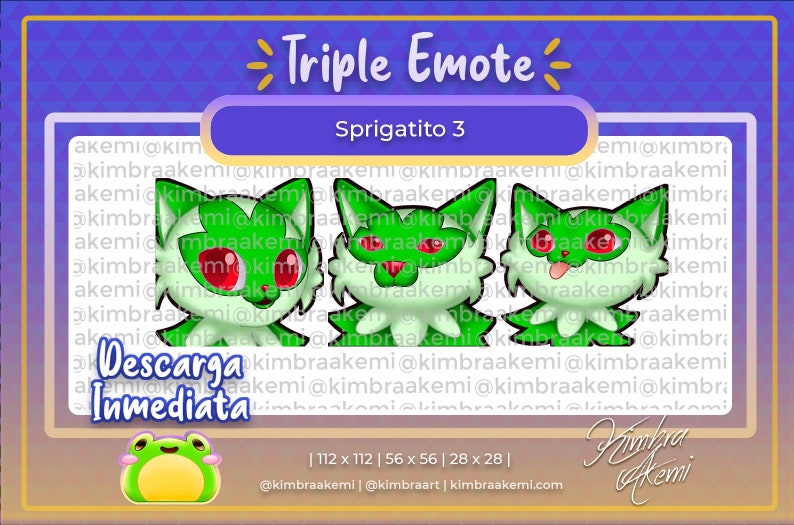 Twitch Youtube Discord SPRIGATITO EMOTES Memegatito 3 - Etsy