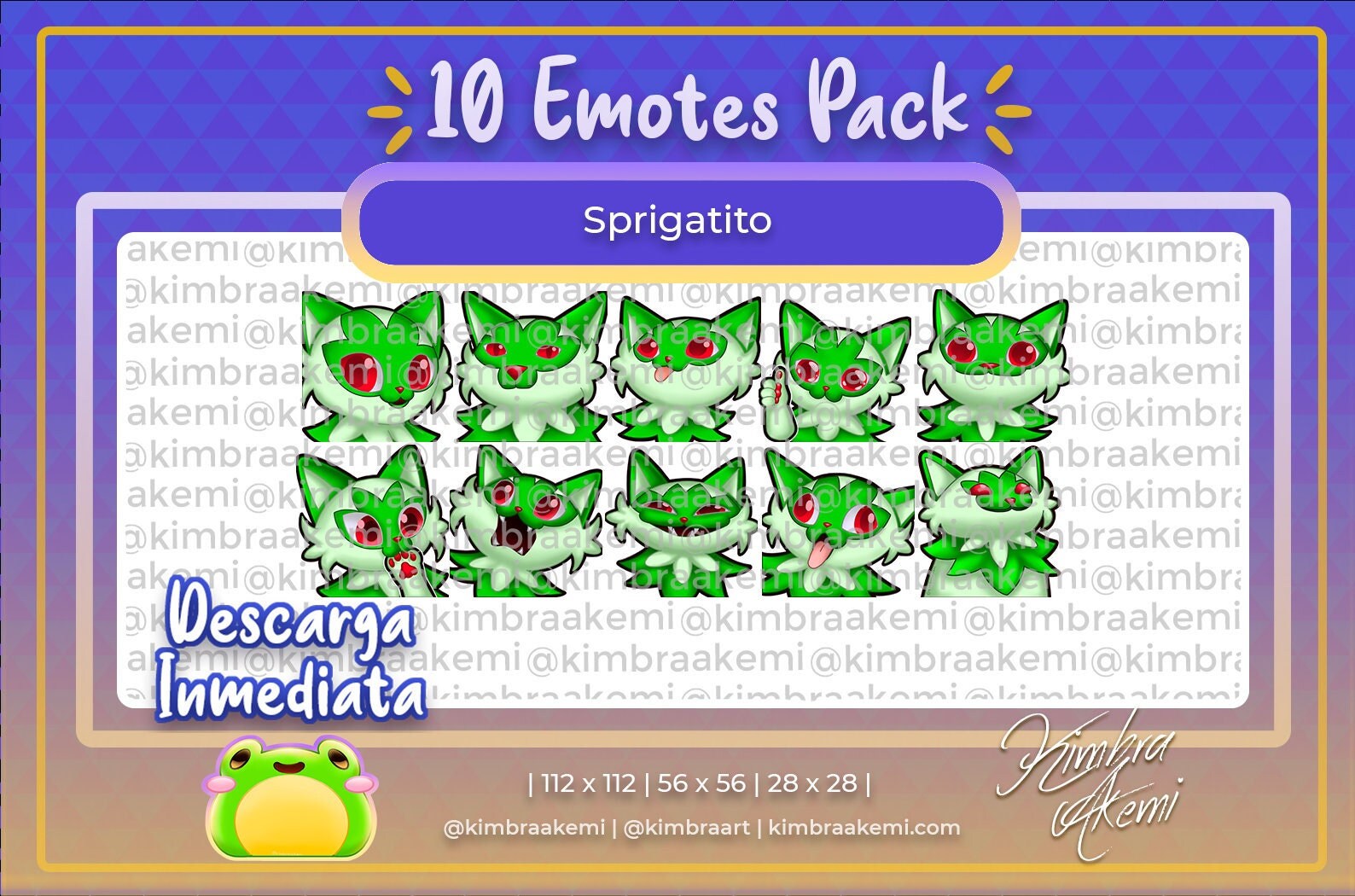 Twitch Youtube Discord SPRIGATITO EMOTES Super Package - Etsy