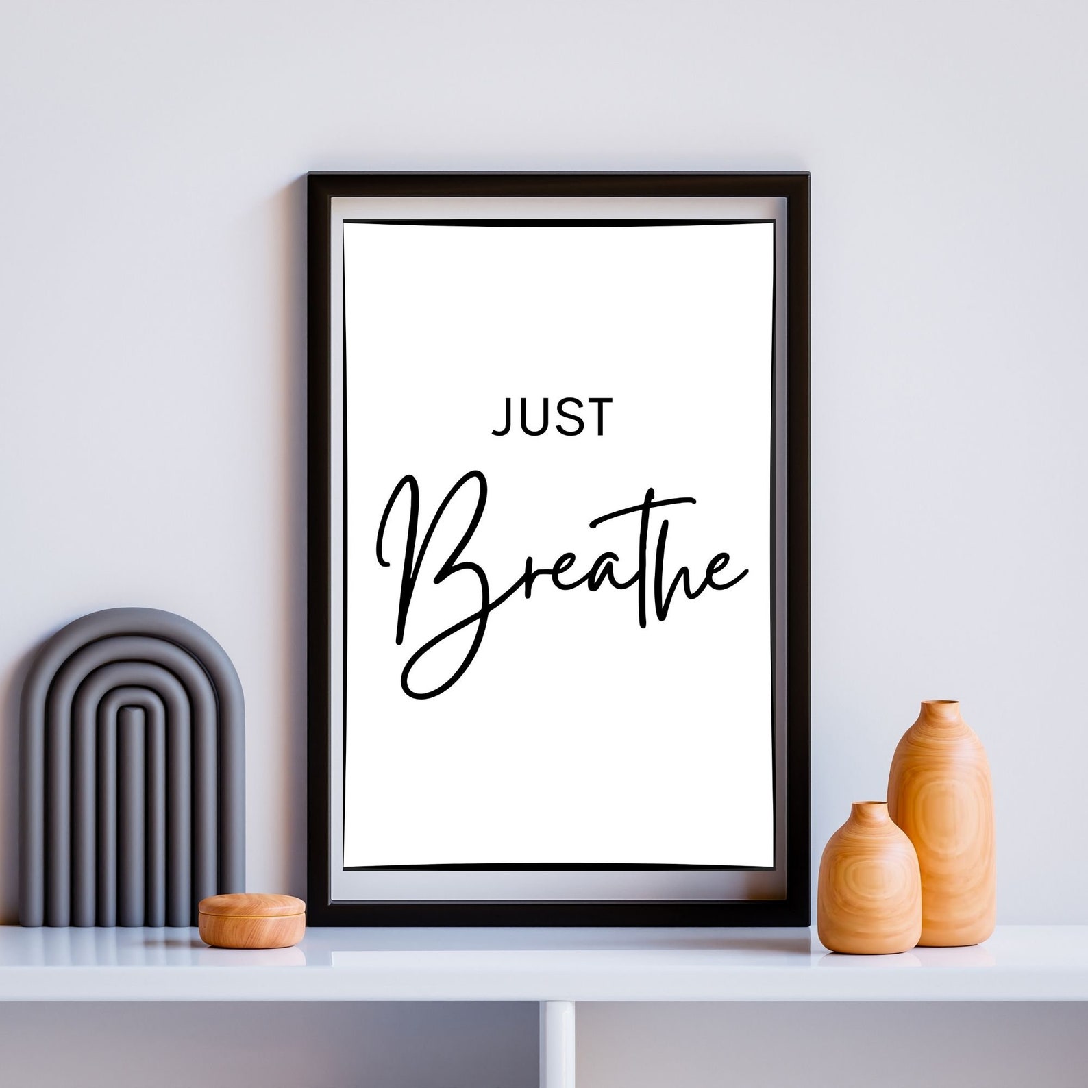 Just Breathe Motivational Quote, Inspirational Poster, Just Breathe ...