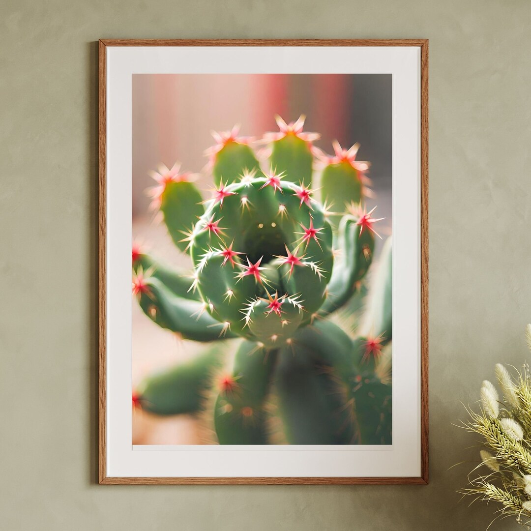 Printable Cactus Poster, Cacti Winter Garden Wall Decor, Cactus Nature ...