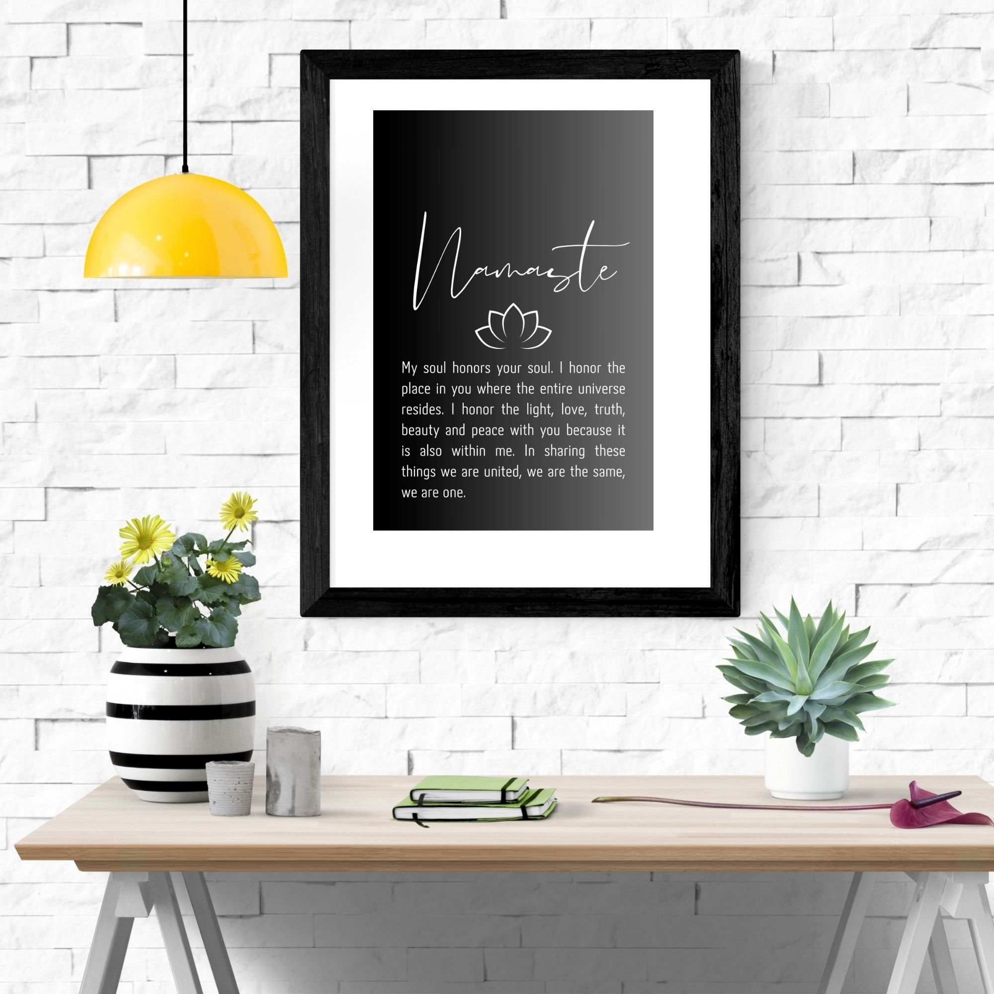 Namaste Poster, Yoga Wall Decor, Namaste Print, Meditation Wall Art ...