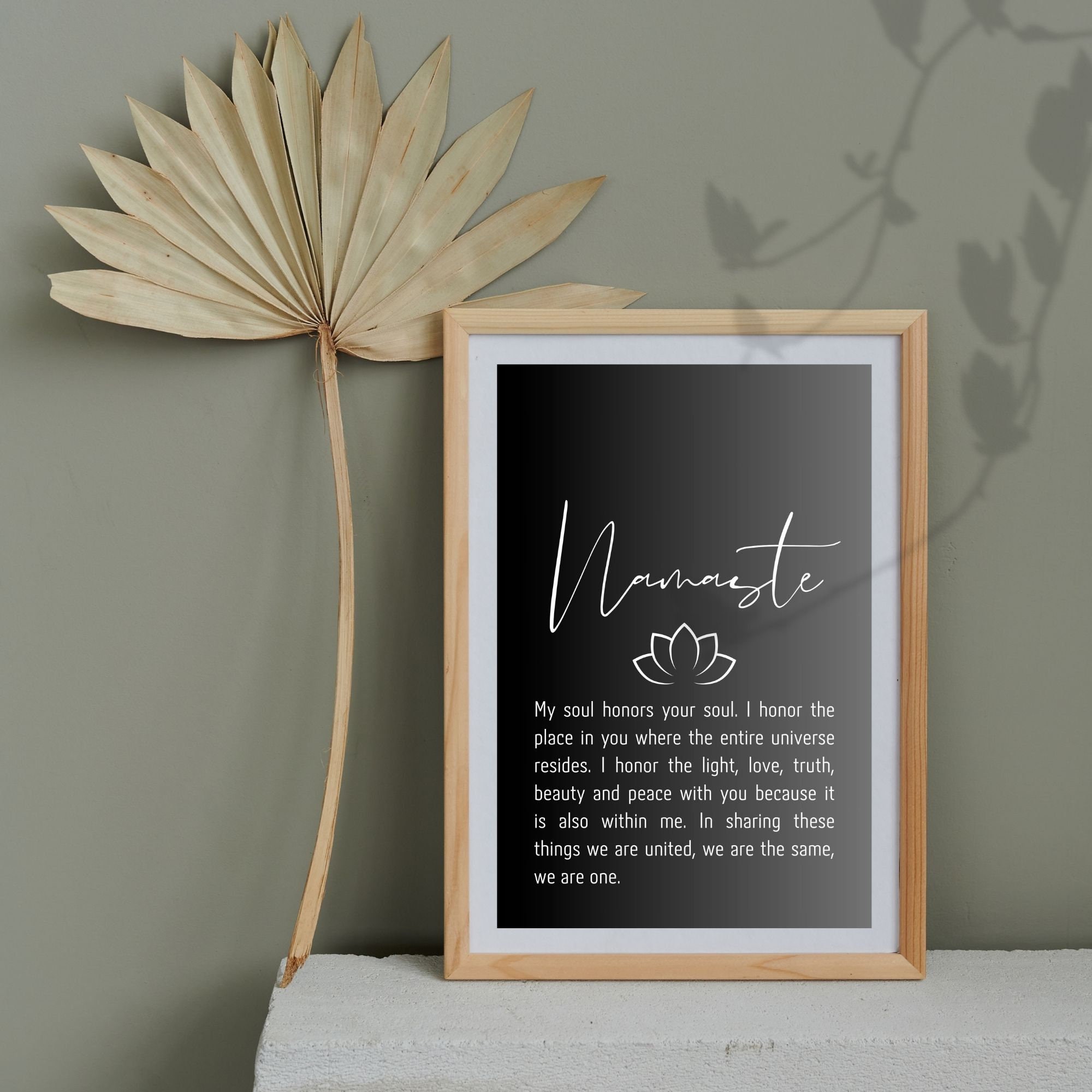 Namaste Poster, Yoga Wall Decor, Namaste Print, Meditation Wall Art ...