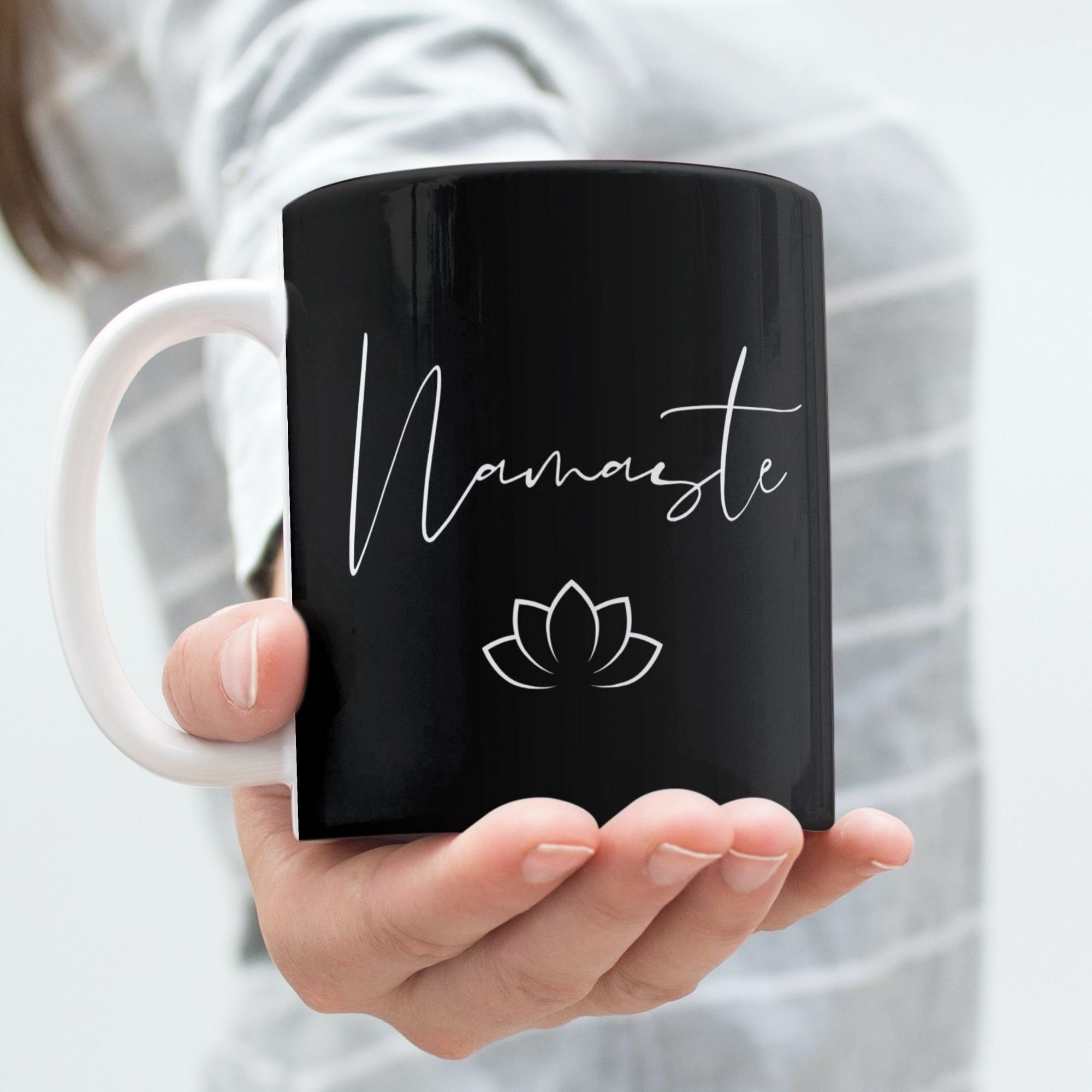 Namaste Mug 11oz, 12oz and 15oz Png, Mug Wrap Sublimation Design ...
