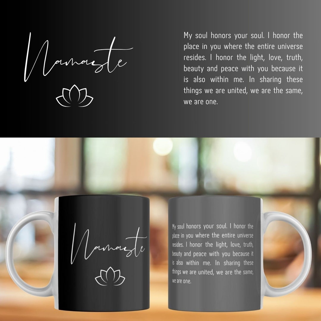 Namaste Mug 11oz, 12oz and 15oz Png, Mug Wrap Sublimation Design ...