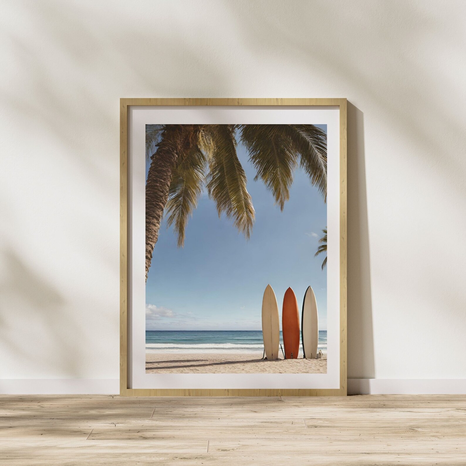 Tropical Coastal Set of 2 Posters, Surfboard Print, Surf Beach ...