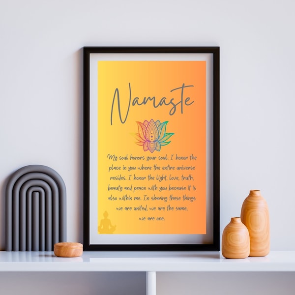 Namaste Sign - Etsy