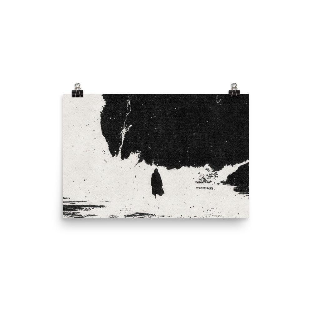 Black & White Landscape | Minimalist Print | Wall Art Decor | Solitary ...