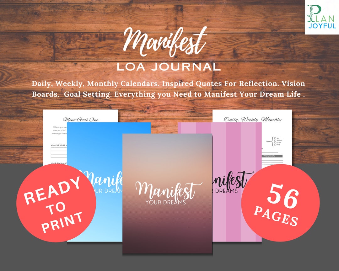 Manifest LOA Journal Planner Bundle, Manifestation, Goal Setting ...