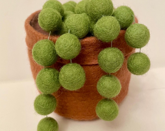 Custom Felt String of Pearls | Unique Plush Succulent | Soft Textile ...