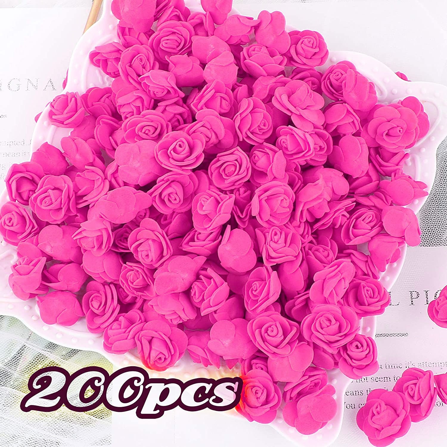 500 Foam Mini Roses WHOLESALE Heads Buds Small Flowers Wedding - Etsy UK