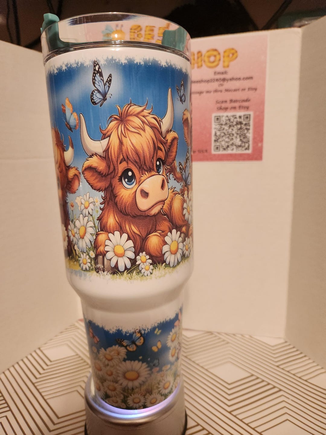 40 Oz Stainless Cute Cows Tumbler - Etsy